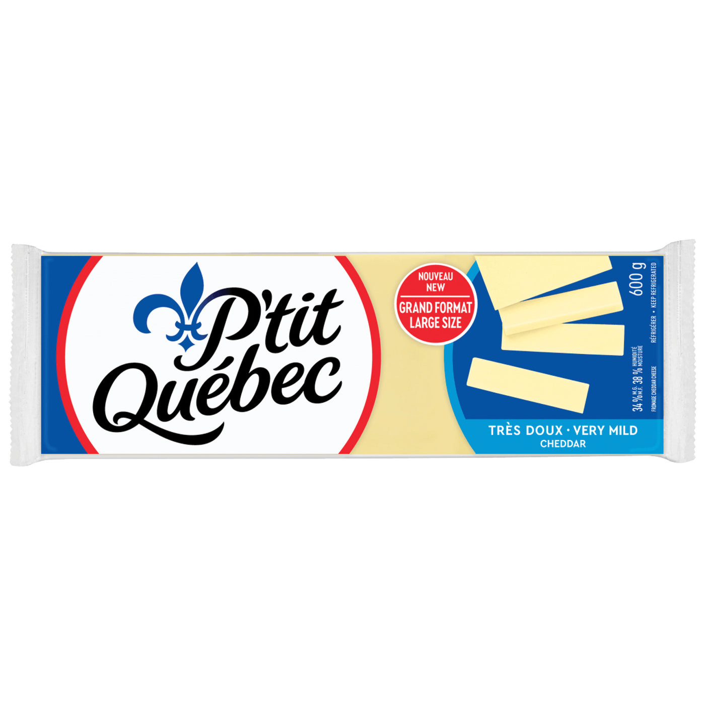 Supermarché PA / Fromage cheddar très doux P'tit Quebec 600g